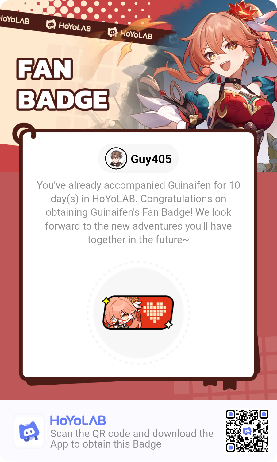 Now I have my sweet Lil' Gui's temp badge. Honkai: Star Rail | HoYoLAB