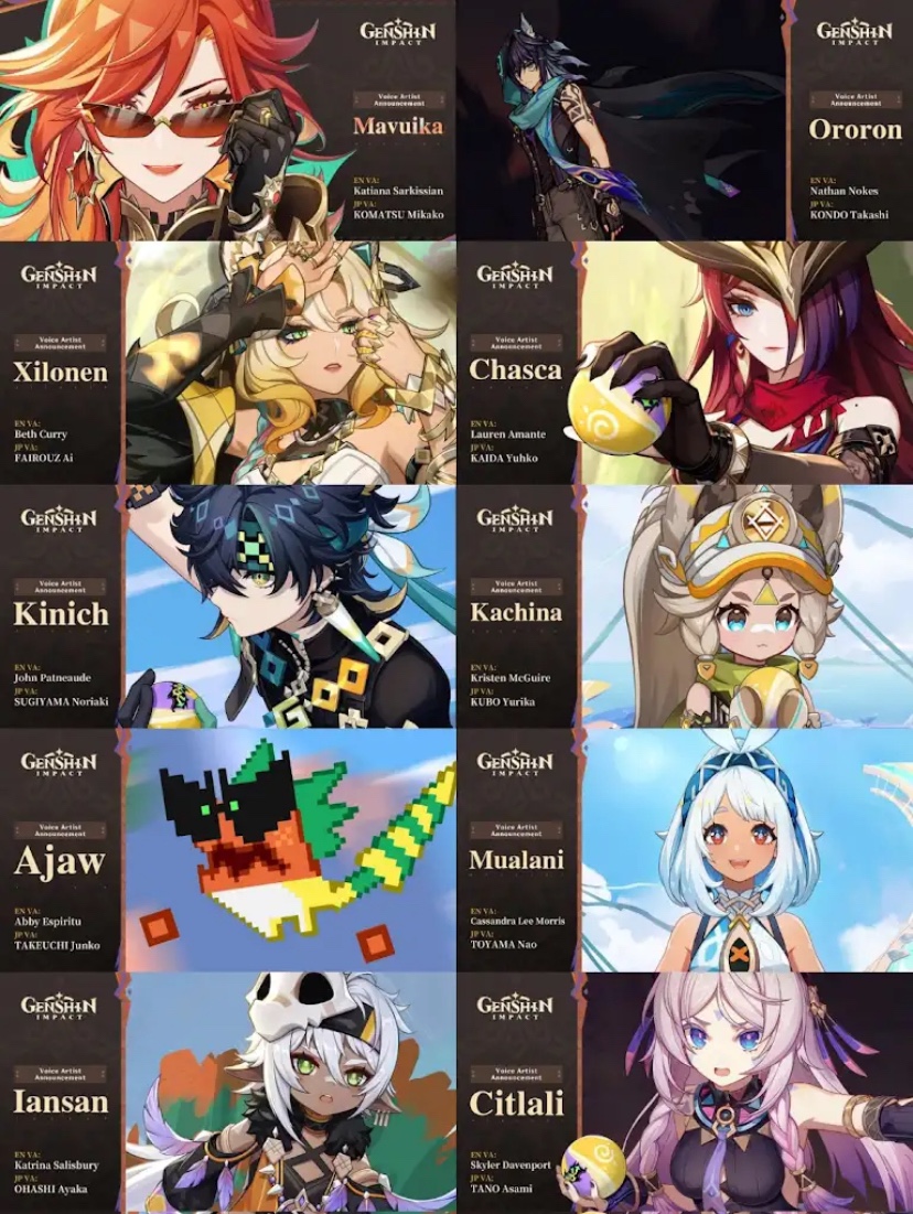 Natlan characters… Genshin Impact | HoYoLAB