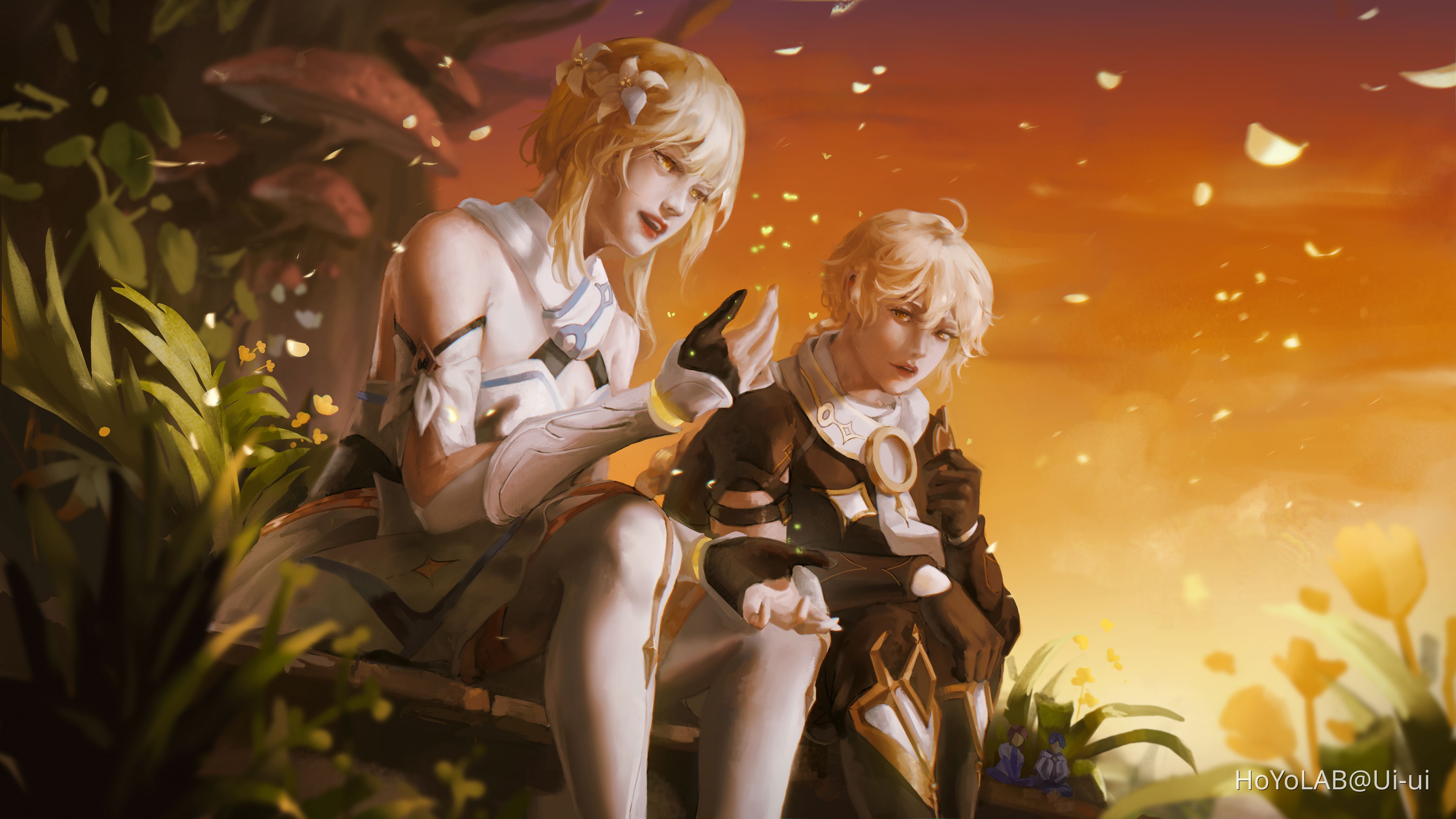 Accompany (Aether & Lumine Fanart) Genshin Impact | HoYoLAB