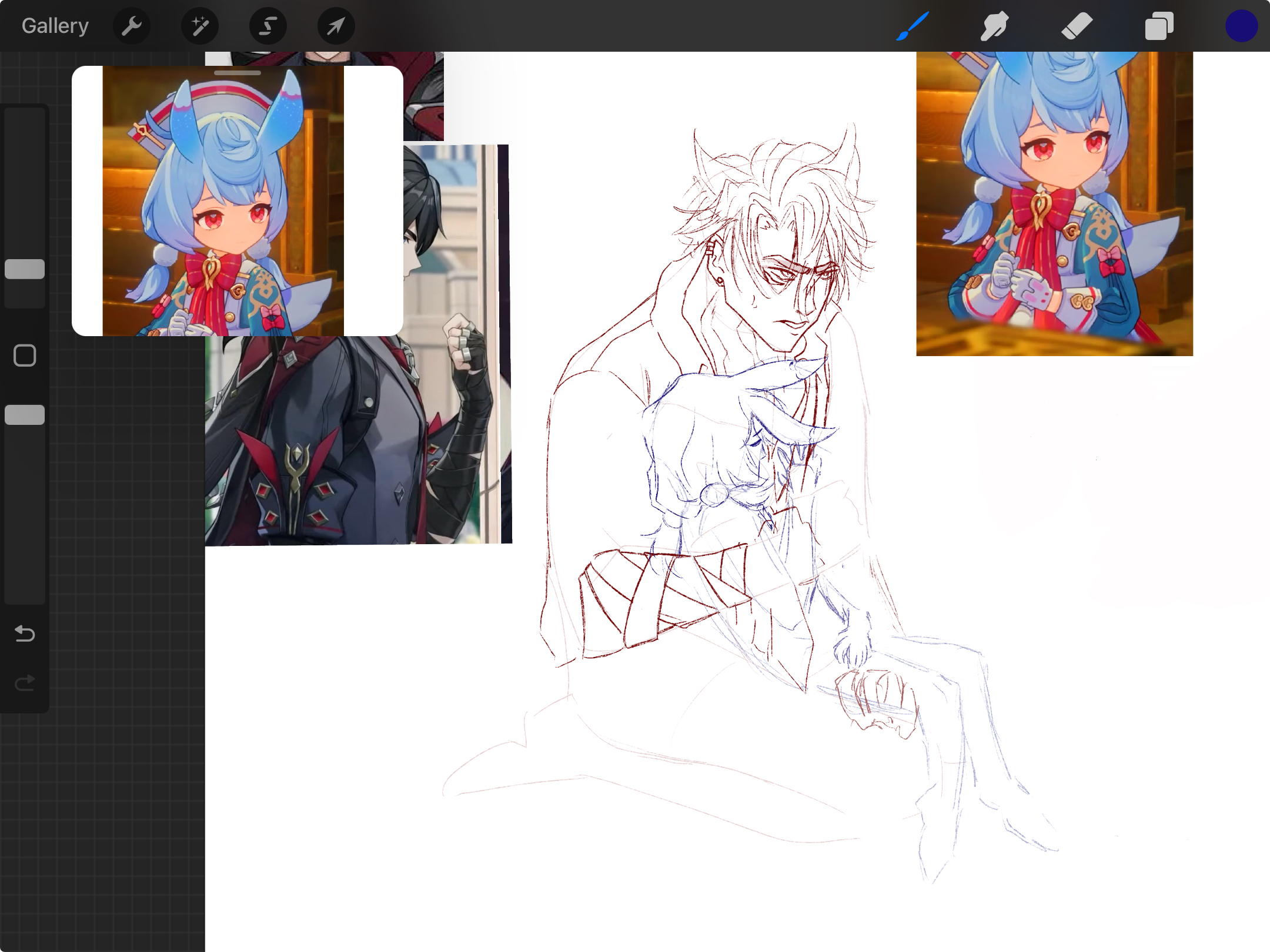 Protective ‘father’ WIP | Wriothesley and Sigewinne Genshin Impact ...