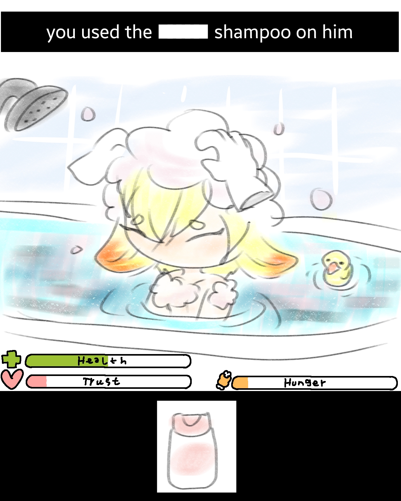 The shampoo you picked damaged his skin! Good luck next time Mika ...
