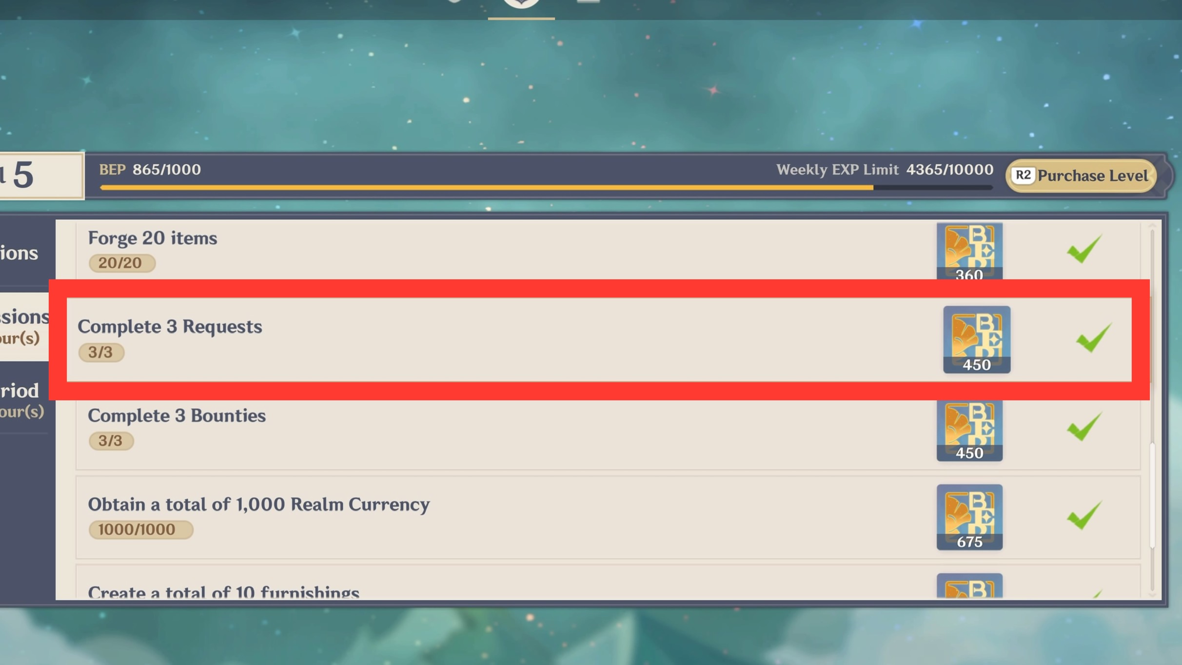 Weekly Requests don’t count towards encounter points anymore since 4.8 ...