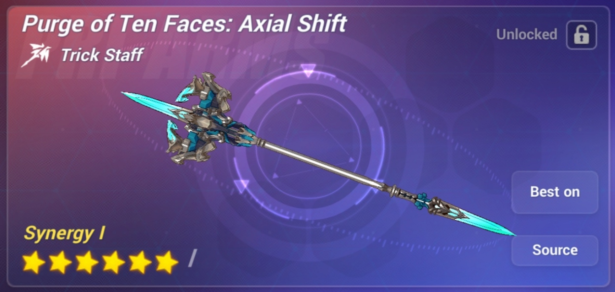 [7.6 BETA] Weapon Review: Purge of Ten Faces: Axial Shift Honkai Impact ...