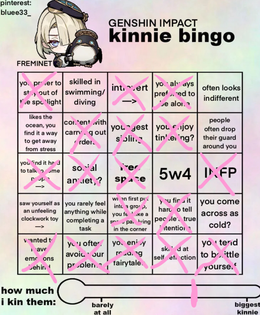 Freminet and Gaming kin bingo Genshin Impact | HoYoLAB