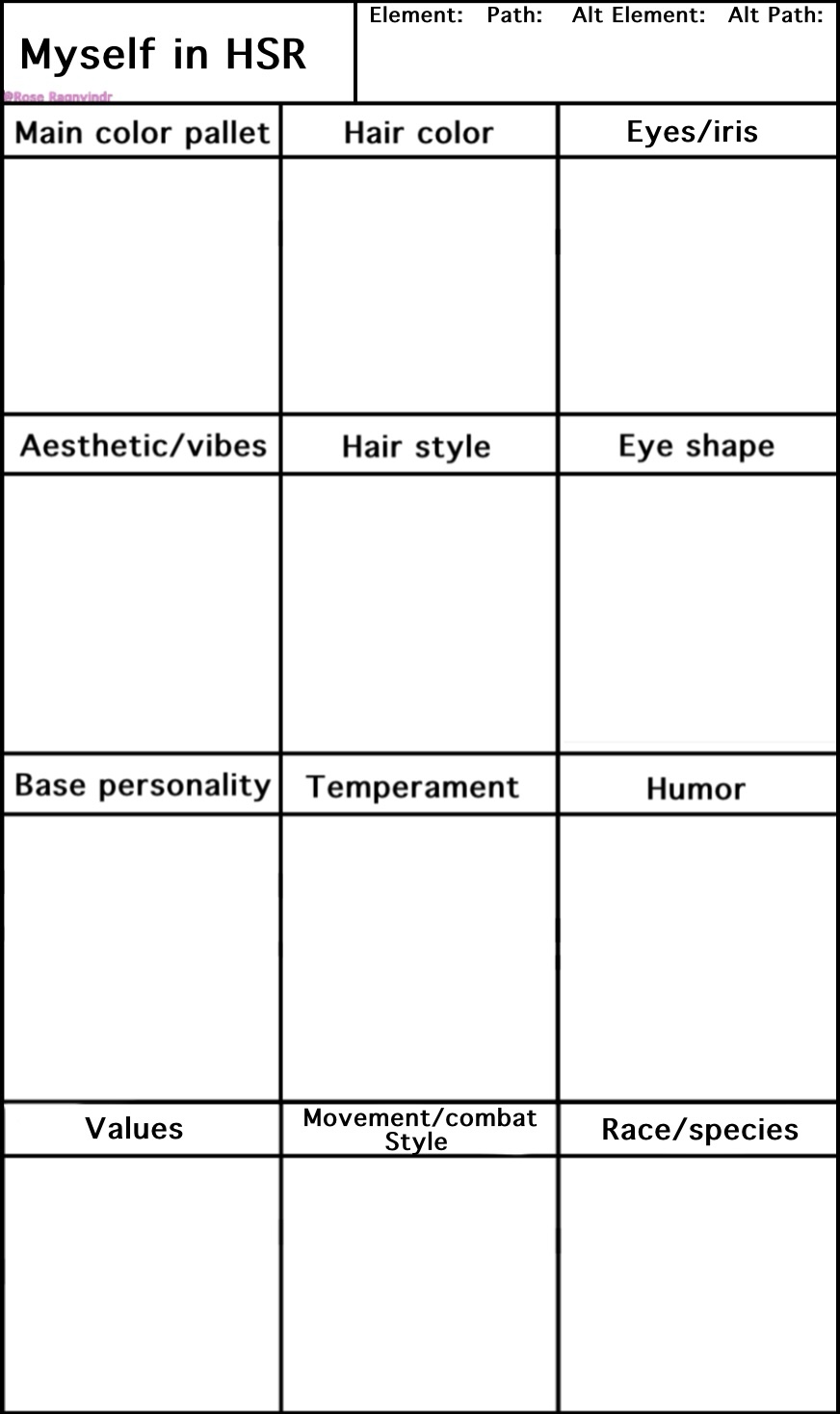 Myself in HSR Template Honkai: Star Rail | HoYoLAB