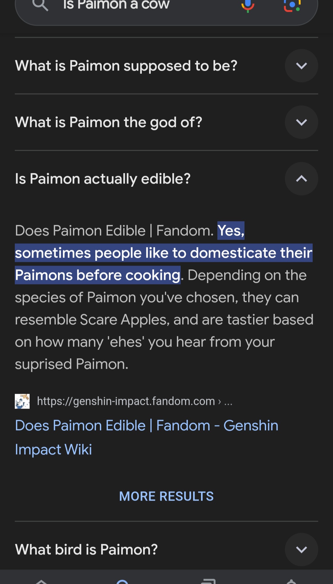 Some random Google searches Genshin Impact | HoYoLAB