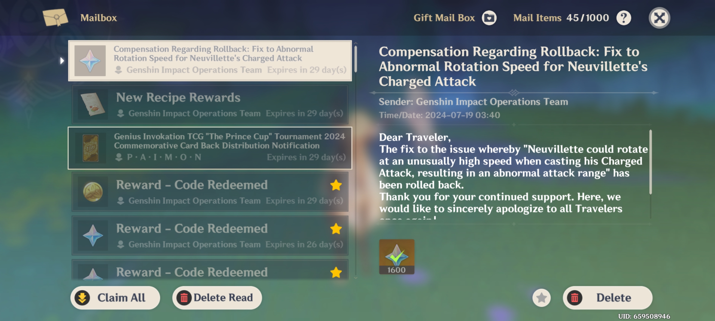 They gave 1600 primogems Genshin Impact | HoYoLAB