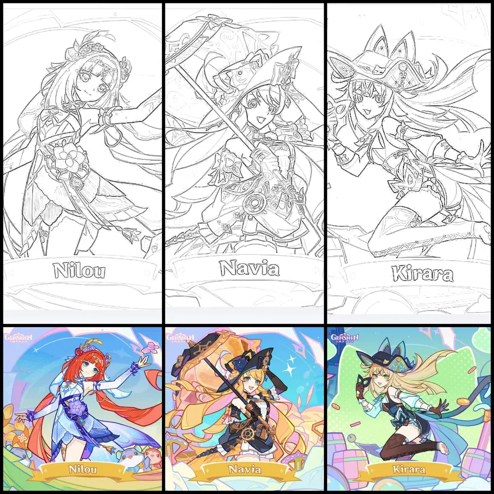 kirara coloring pages