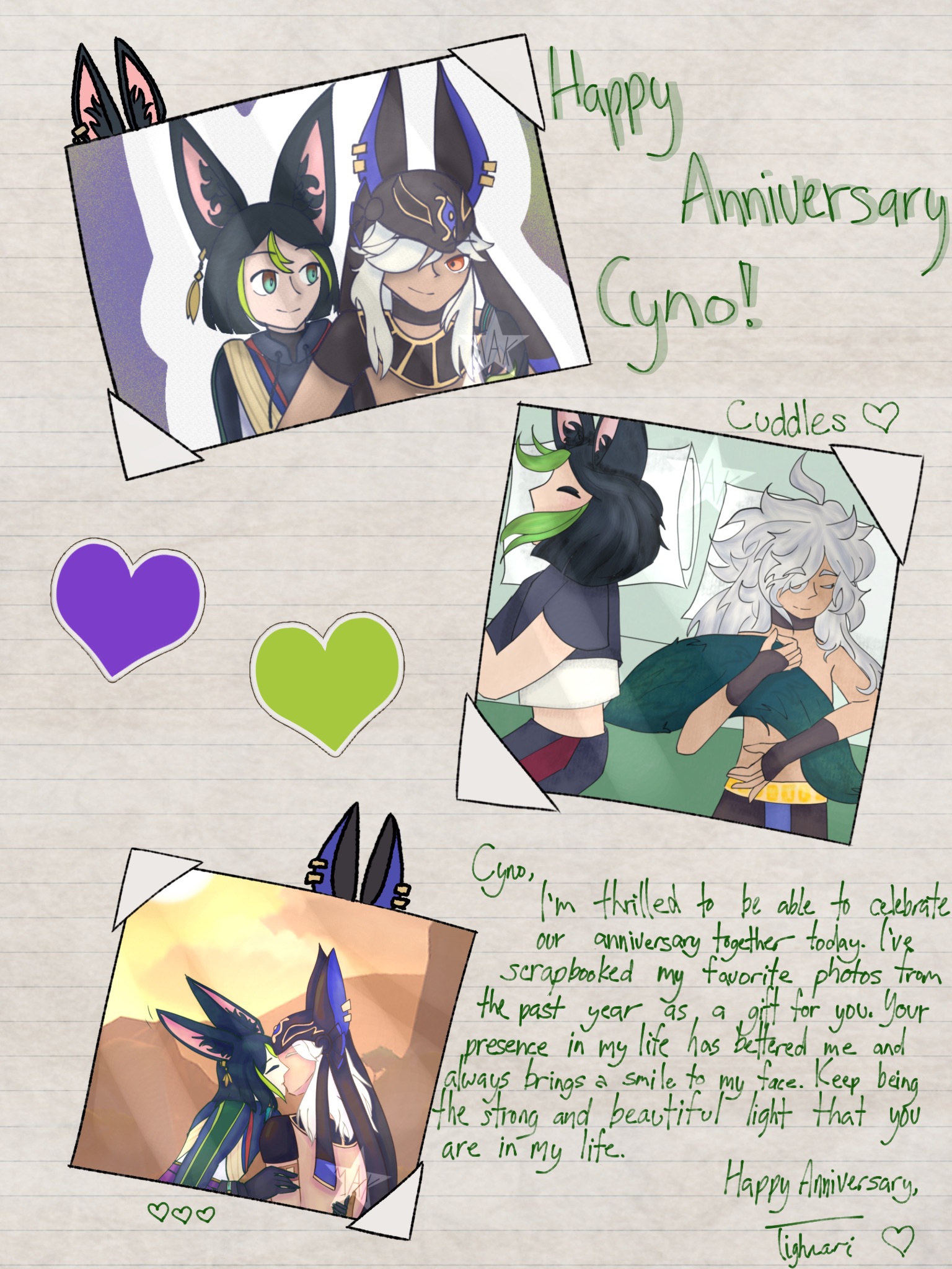 cynari scrapbook anniversary!! (compilation of all of my cynari works ...