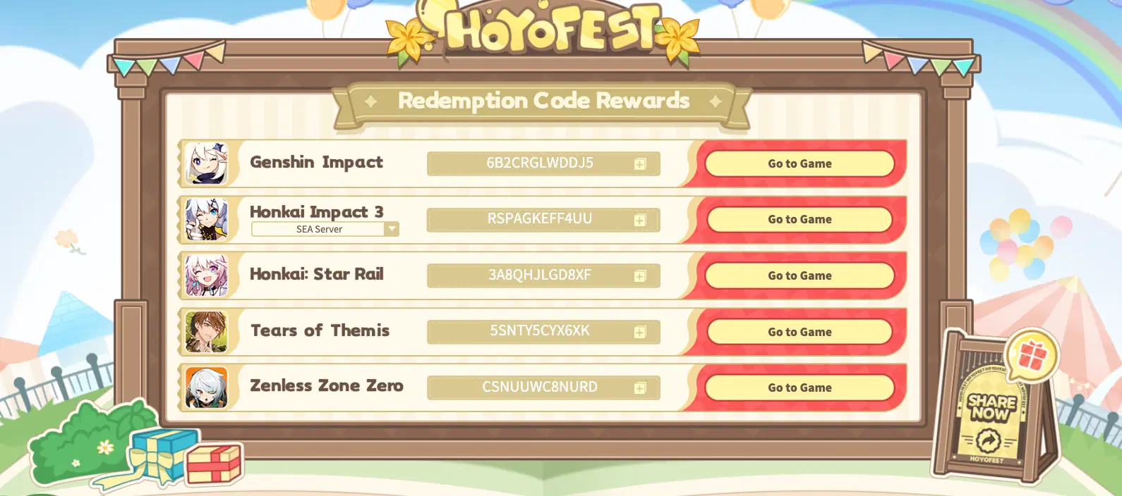 HoyoFest REDEEM CODES [all Hoyo games!!] Zenless Zone Zero | HoYoLAB