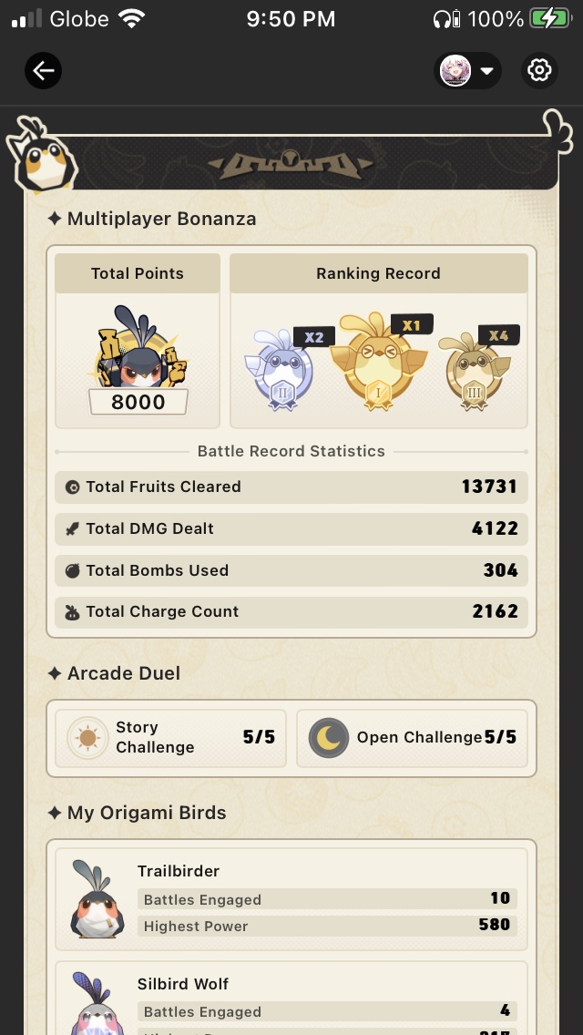1. Use the HoYoLAB Battle Records tool to show off the Origami Bird ...