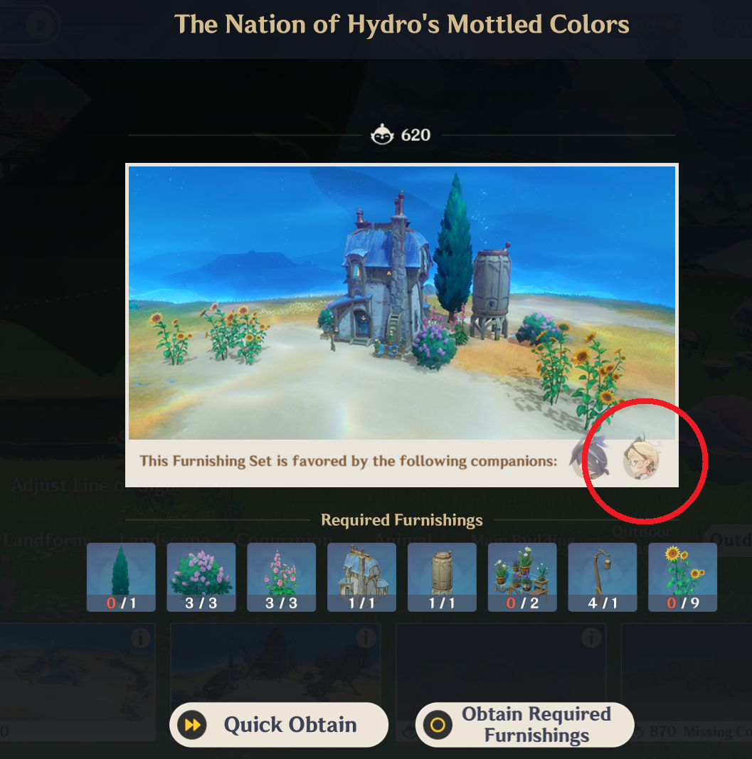 Outdoor Furnishing Serenitea Pot The Nation of Hydro's Mottled Colors ...