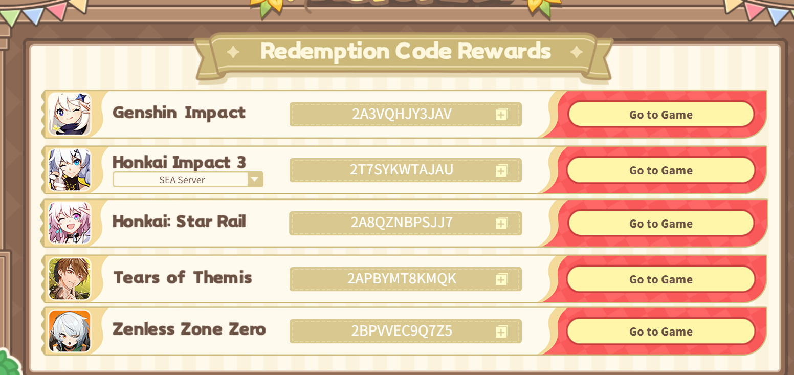 HoYo FEST ~ Redemption Codes ~ (All HoYo Games) | HoYoLAB