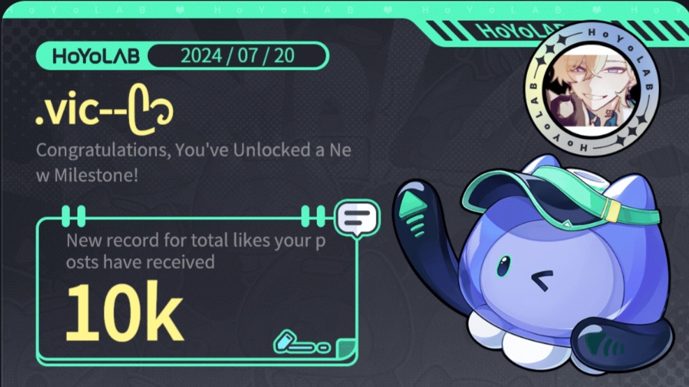 10k Milestone🤍 | HoYoLAB