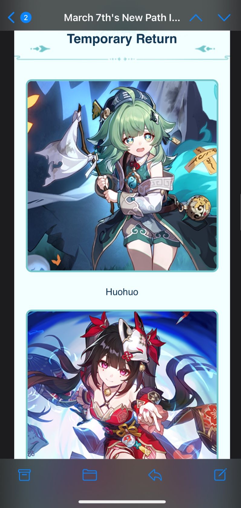 HUOHUO AND SPARKLE RERUN Honkai: Star Rail | HoYoLAB