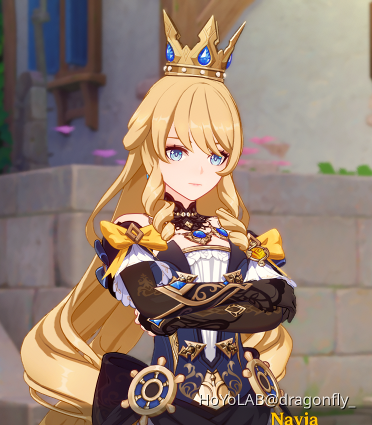 I didn't know I needed navia with a crown (SHE IS SO BEAUTIFUL) Genshin ...