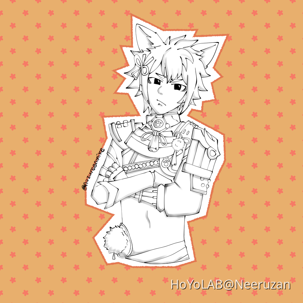 Day 273 until I reach Level 12: Simple half body sketch of Gorou ...