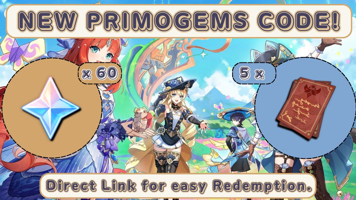 {v. 4.8} ~ New Primogems Code: Direct Link to Claim your Rewards ...