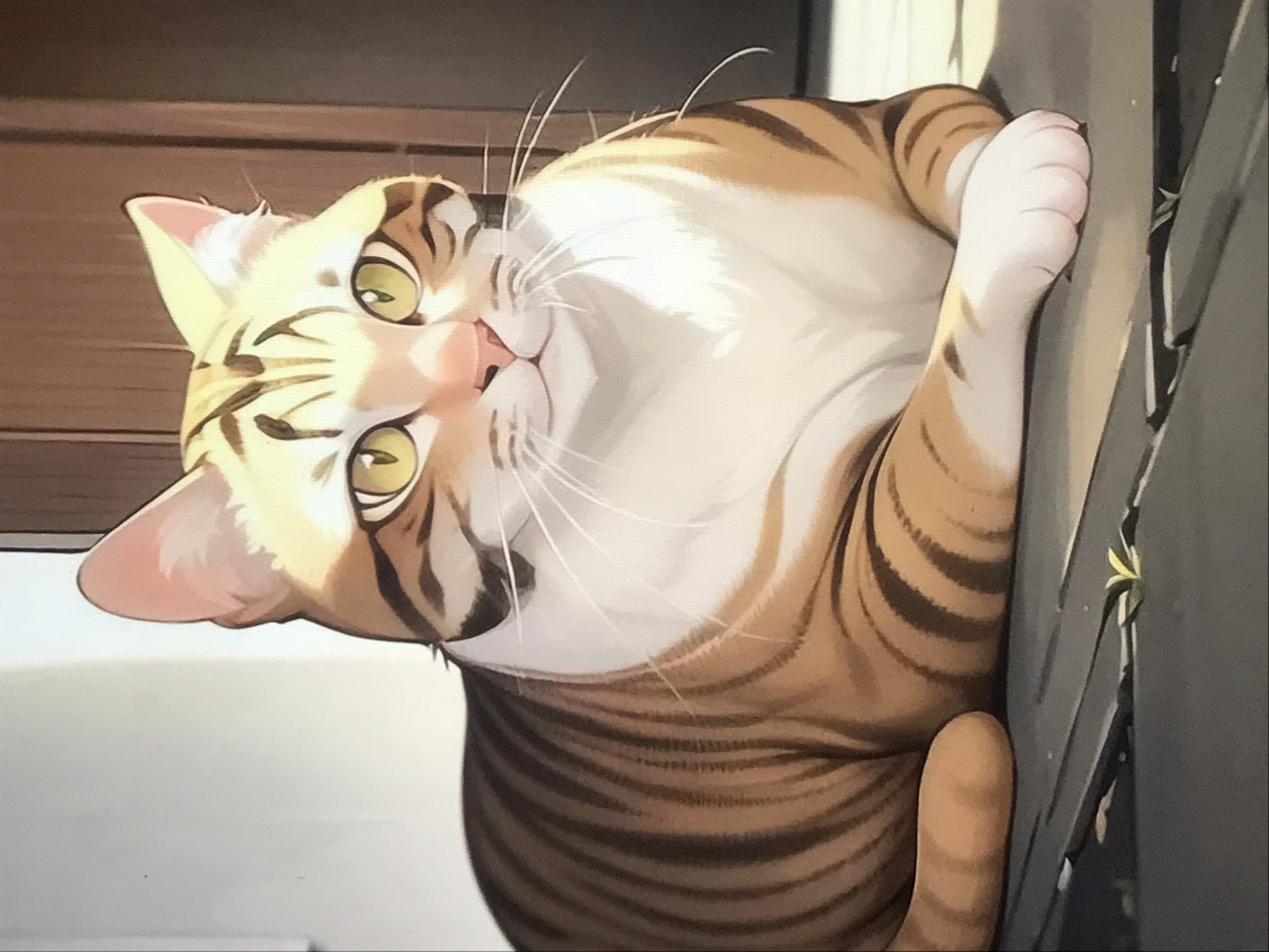 This is so cool actually accurate anime version of my cat Winston, the ...