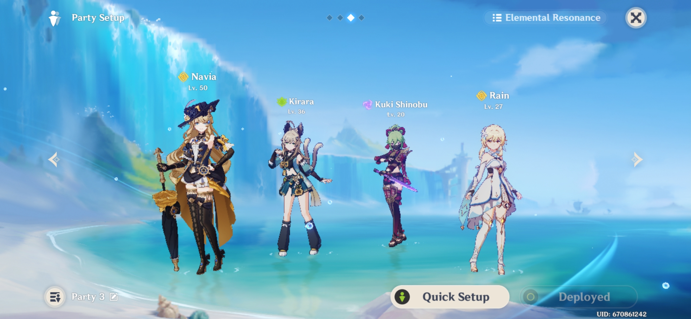 my teams in my different accounts Genshin Impact | HoYoLAB