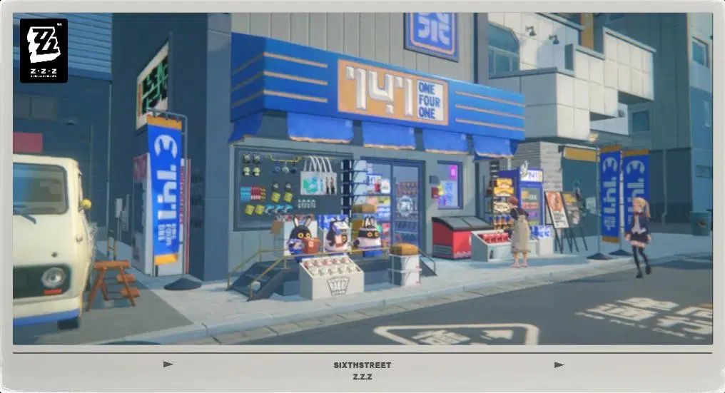 Bangboos in front 141 Convenience Store (Ask, Buy, and Give Change) Zenless Zone Zero | HoYoLAB