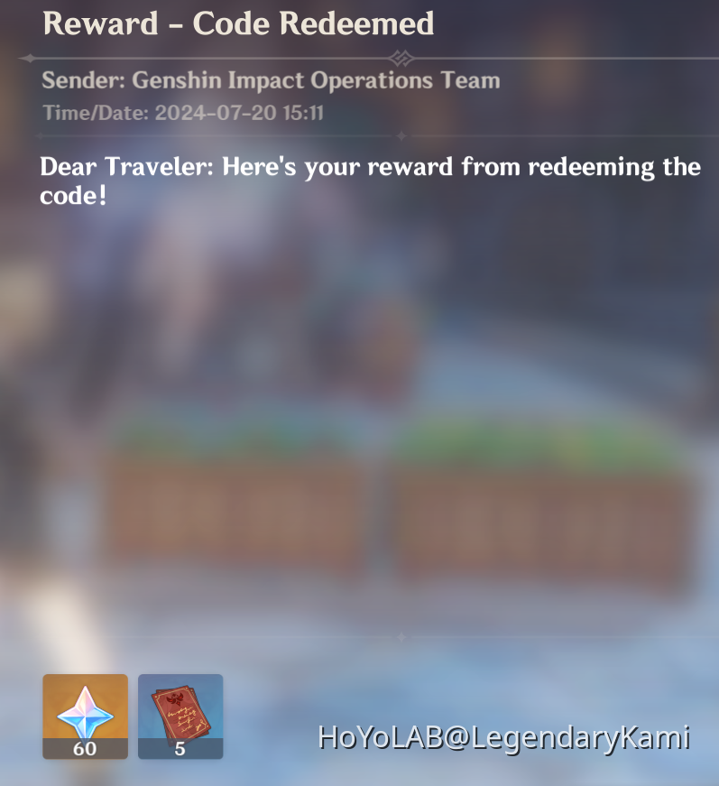 60 primogem redemption code: NAJEWZTD7XD5 Genshin Impact | HoYoLAB