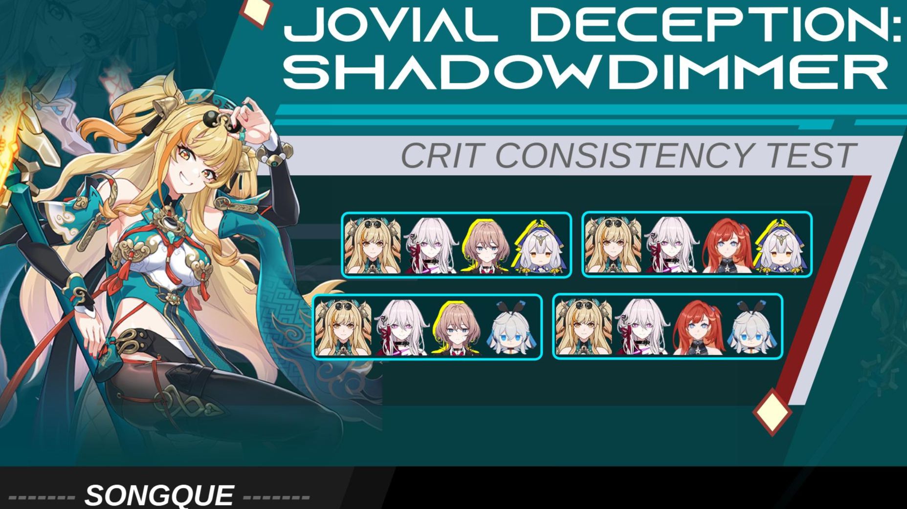 Songque CRIT Consistency Test with 4 Teams Honkai Impact 3rd | HoYoLAB