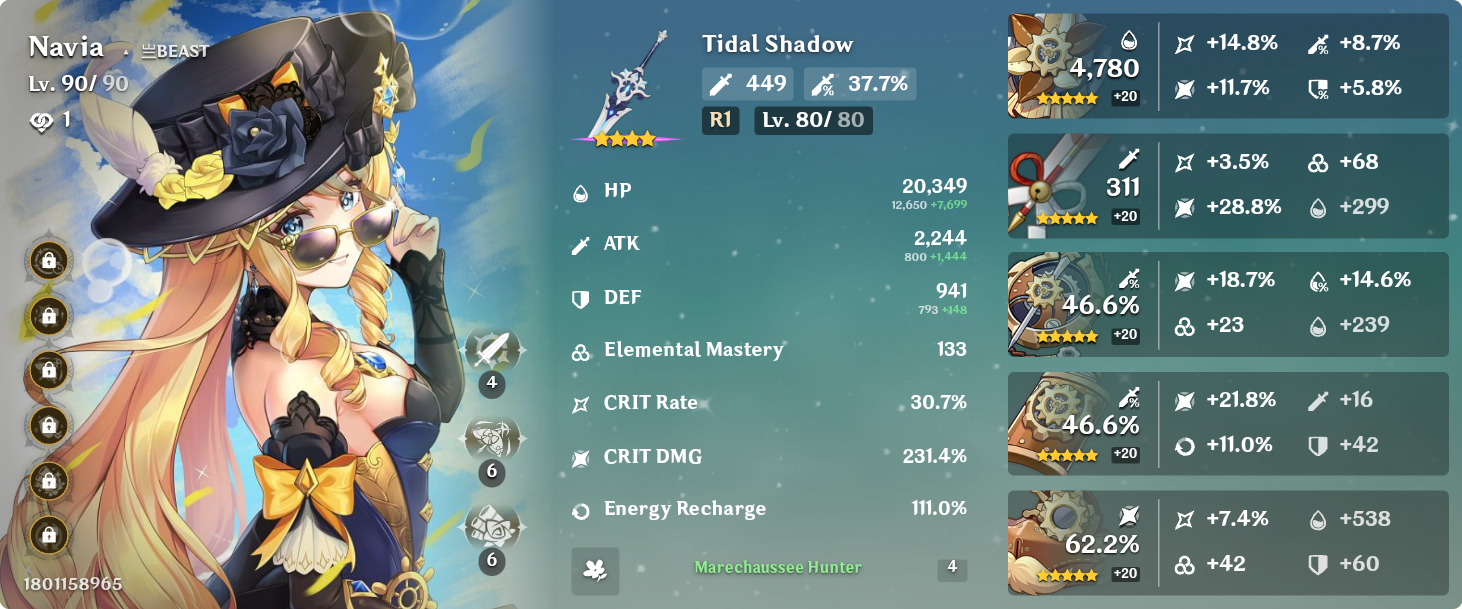 Navia build day 5 Genshin Impact | HoYoLAB