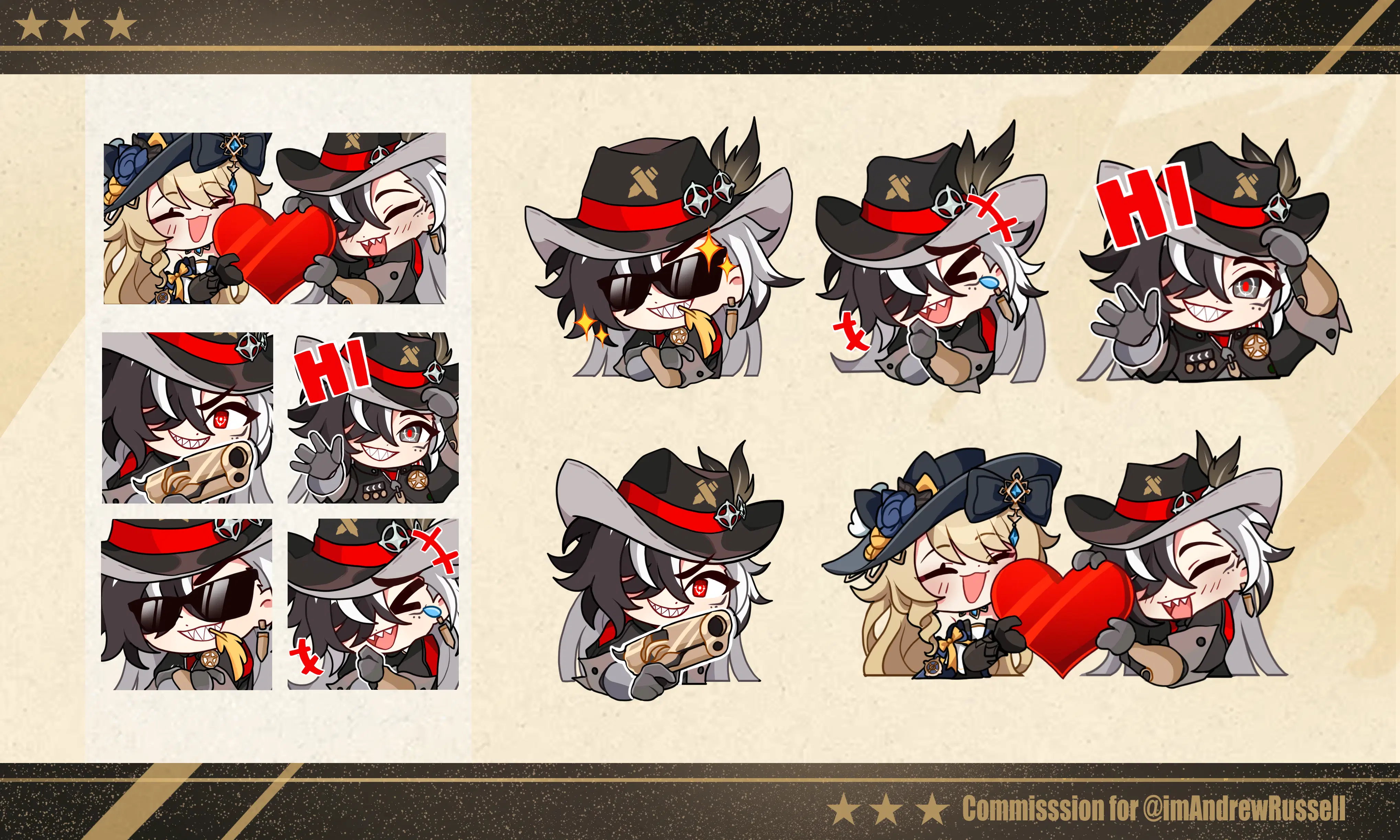 Boothill stickers (fanmade + comm for Boothill's VA) Honkai: Star Rail ...
