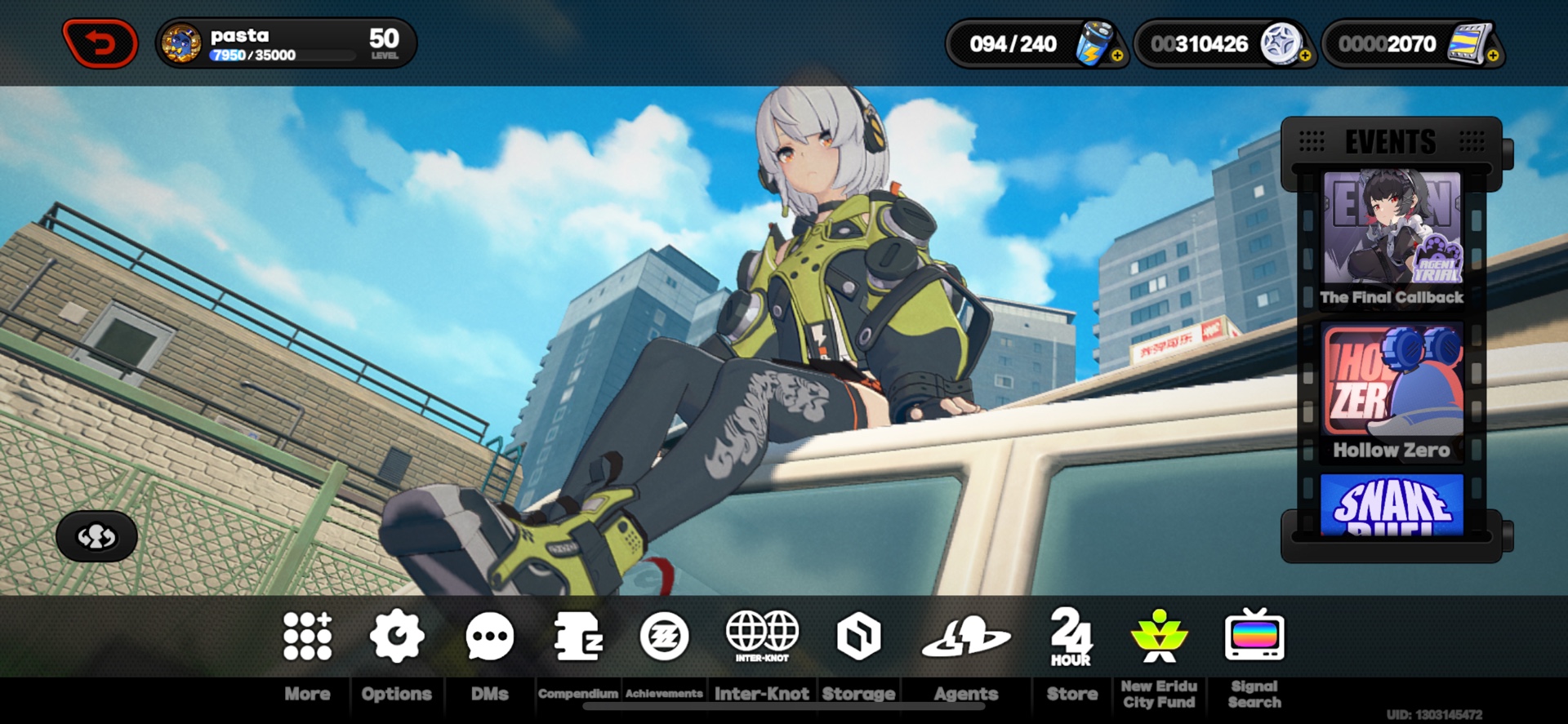 Cute characters on the menu screen. Zenless Zone Zero | HoYoLAB