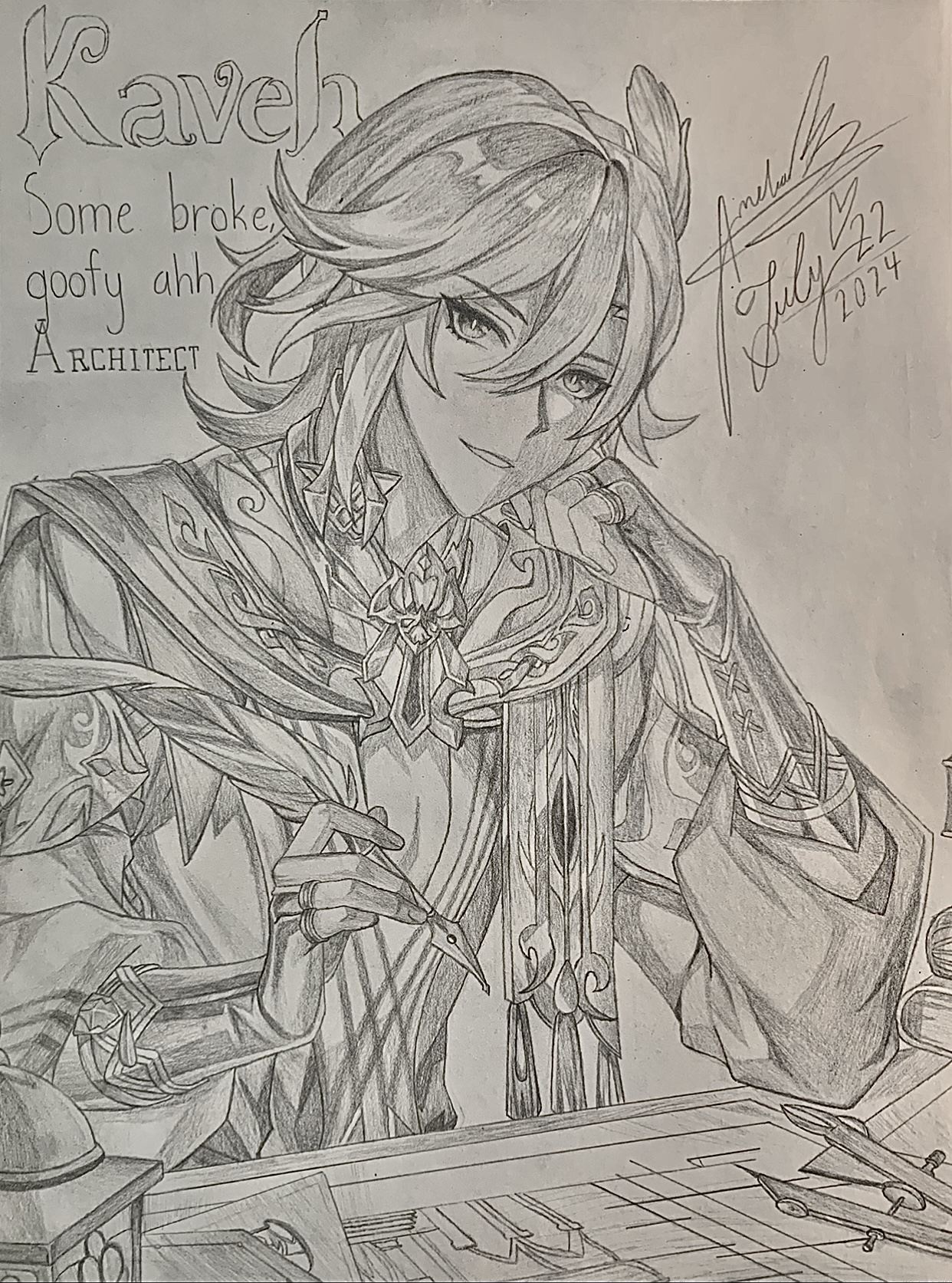 Kaveh fanart 😀🗿 Genshin Impact | HoYoLAB