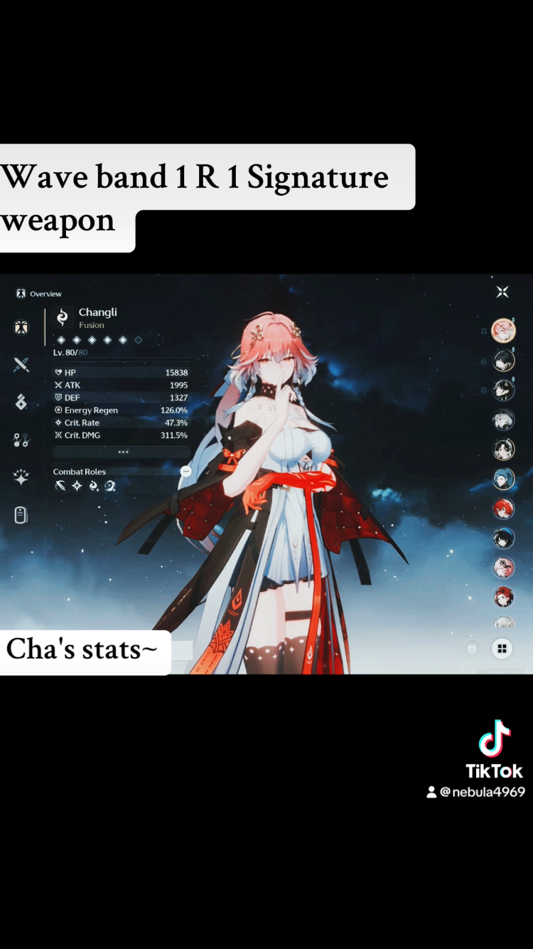 My Changli stats. For now. Need more metallic dip | HoYoLAB