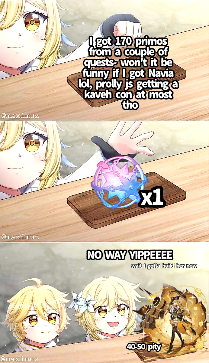 Got Navia in 1 pull! Genshin Impact | HoYoLAB