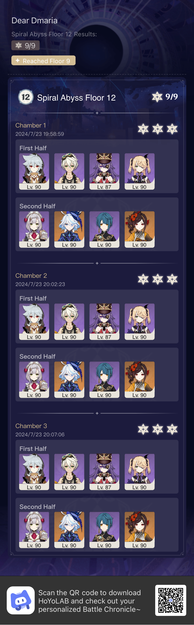 Floor 12 tribute run for a friend!😁 Genshin Impact | HoYoLAB