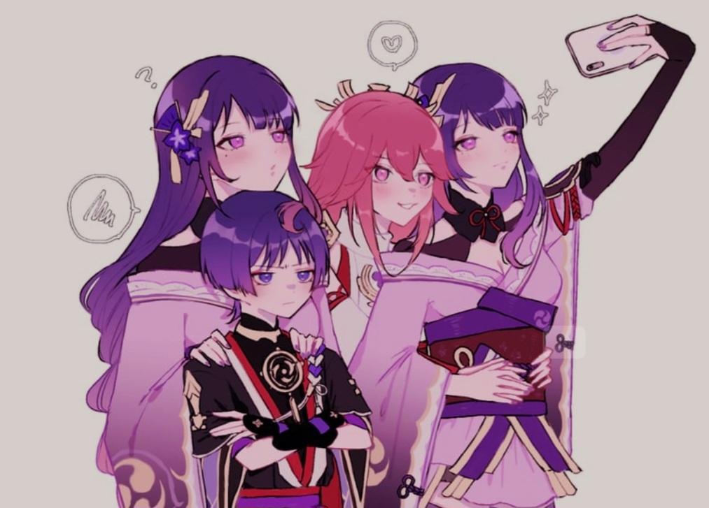 The Raiden family! Genshin Impact | HoYoLAB