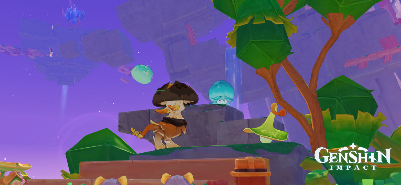 This is so adorable the geo one is navia the dendro fungi is kirara the ...