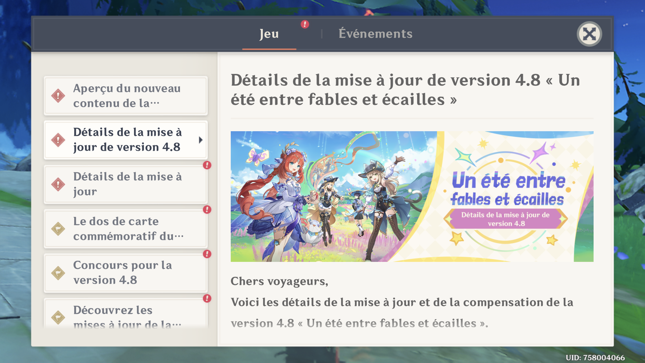 💯MaJ 4.8⁉️(Avant Émilie et Natlan🤔) Genshin Impact | HoYoLAB