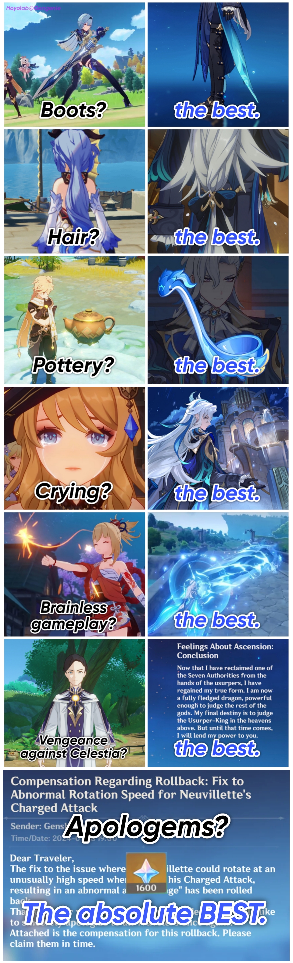 overall winner I'm summoning all NEUVILLETTE LOVER AND MAINS Genshin ...