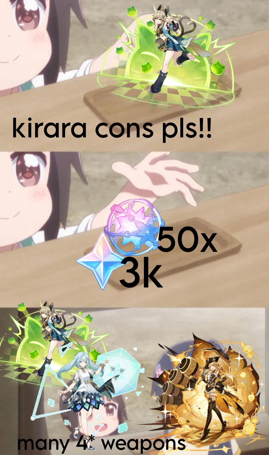 I wanted kirara cons