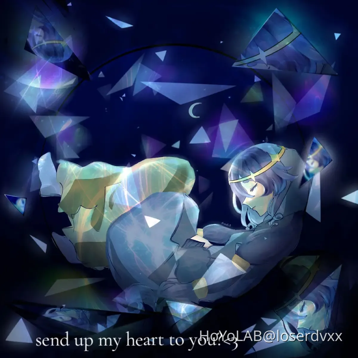 moon poem I made because I was bored + Layla fanart I did Genshin ...