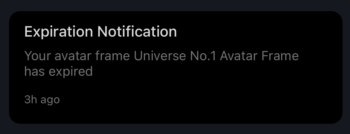 My Avatar Frame Expired | HoYoLAB