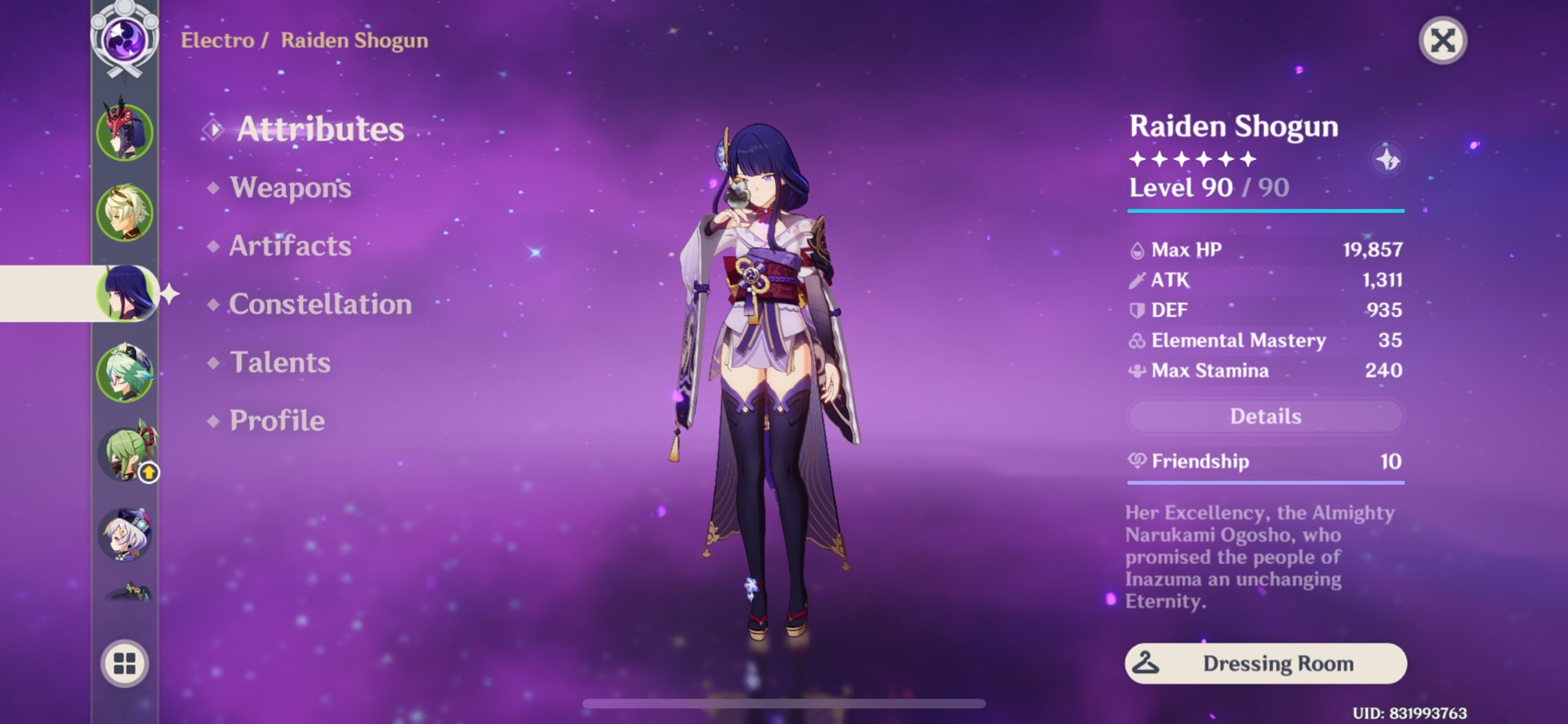 Stat recommendation for Raiden Genshin Impact | HoYoLAB