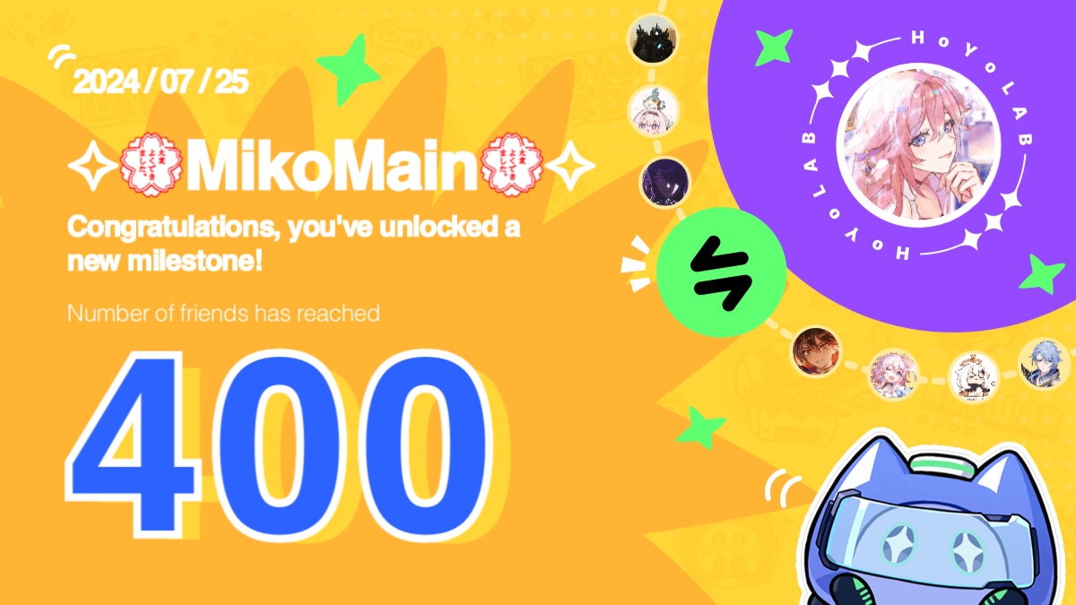 Thank you all so much!♡ 400!!! | HoYoLAB