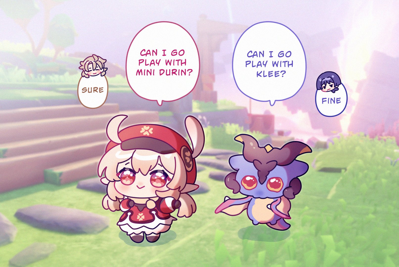 Klee and Mini Durin Genshin Impact | HoYoLAB