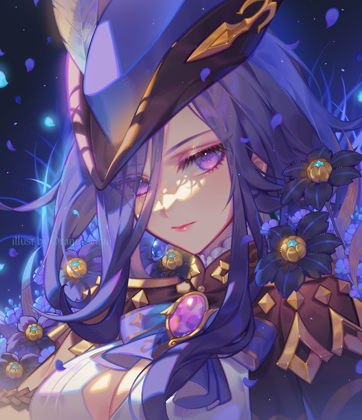 Art by Orangesekaii, day 8 for Clorinde badge Genshin Impact | HoYoLAB