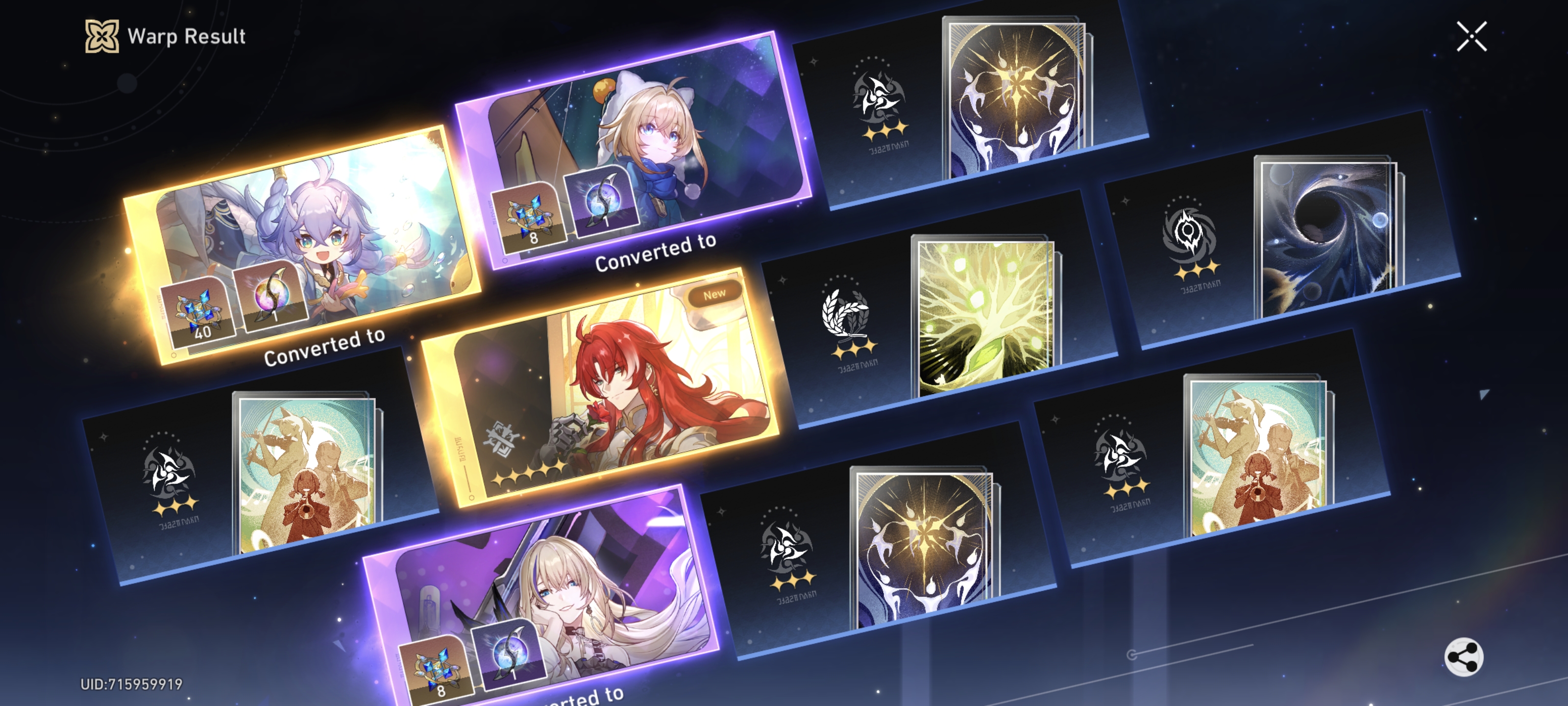 I think I used all my HSR and genshin luck on this 10 pull 😆😮‍💨 Honkai ...