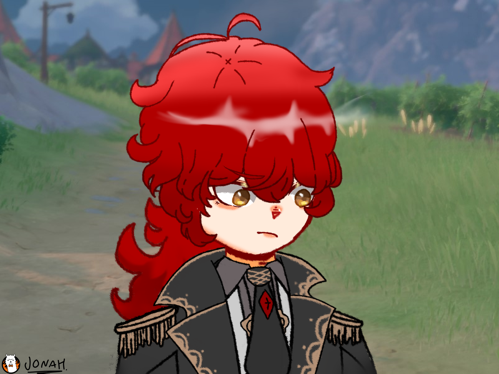 Some old Diluc Fanart I made! Genshin Impact | HoYoLAB