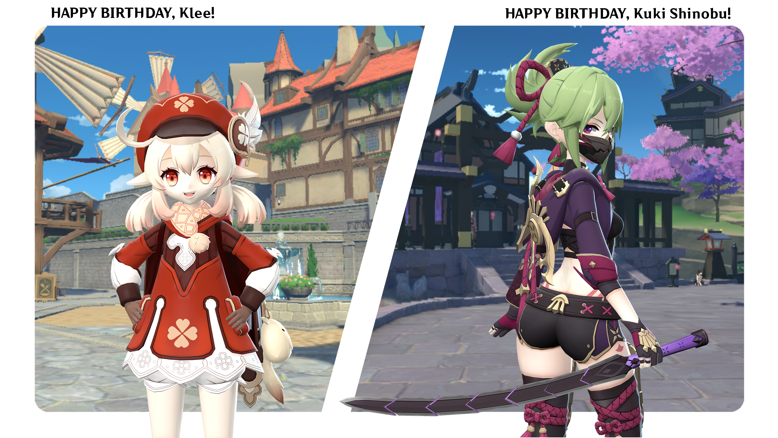 Happy Birthday, Klee and Kuki Shinobu 2024 Genshin Impact | HoYoLAB