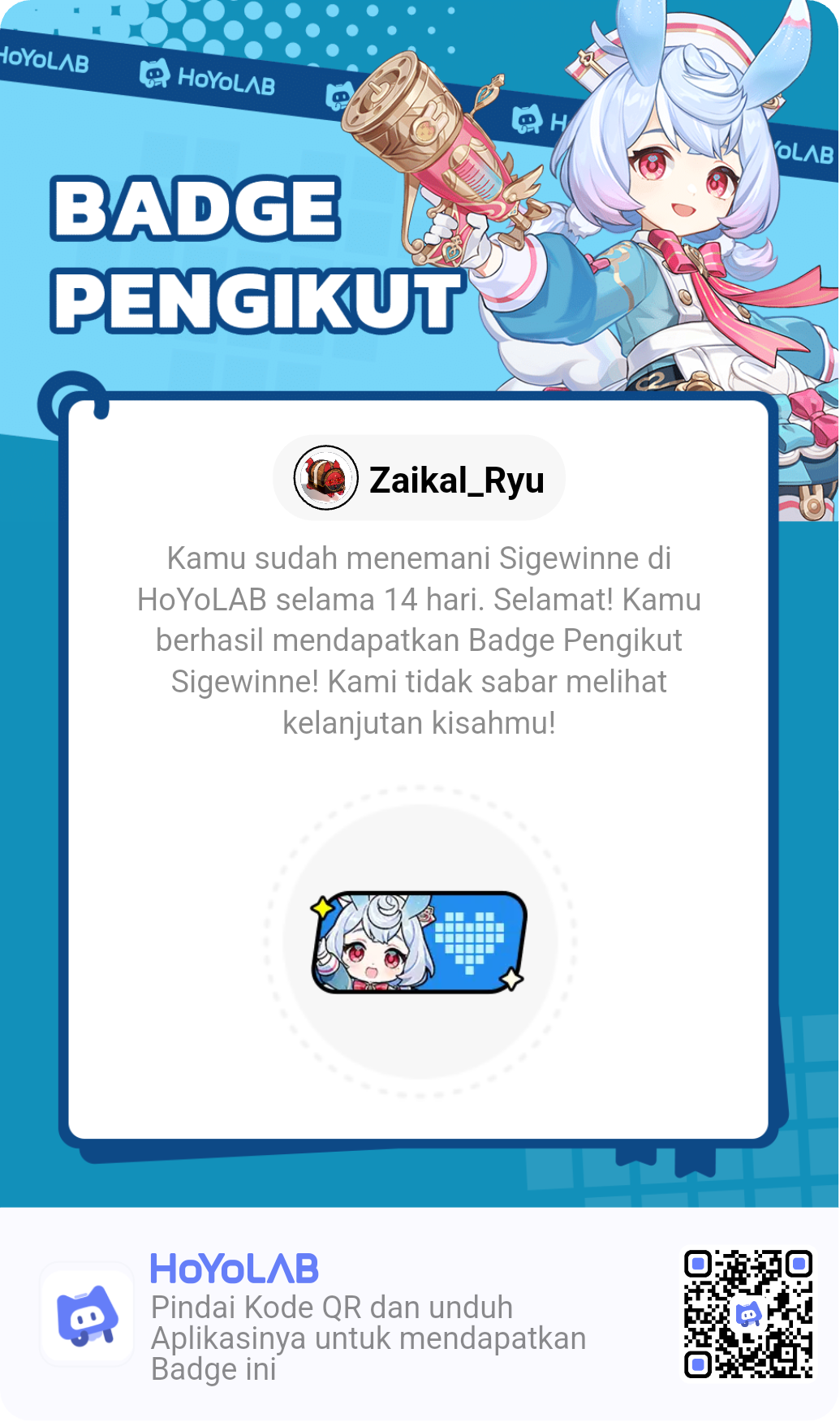 lencana sigwine hari ke 14 Genshin Impact | HoYoLAB