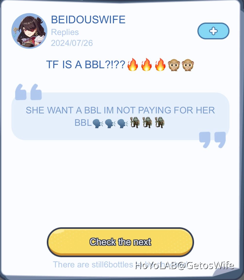 SHE WANT A BBL IM NOT PAYING FOR HER BBL🗣️🗣️🗣️😭😭😭 | HoYoLAB